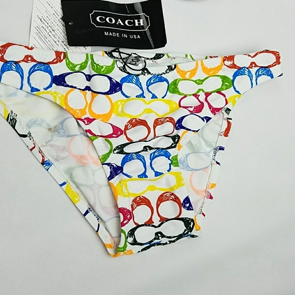 Coach | Swim | Coach Women Two Piece Bikini Signature Logo White | Poshmark